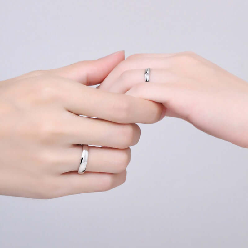 Couple 925 italian Silver Rings