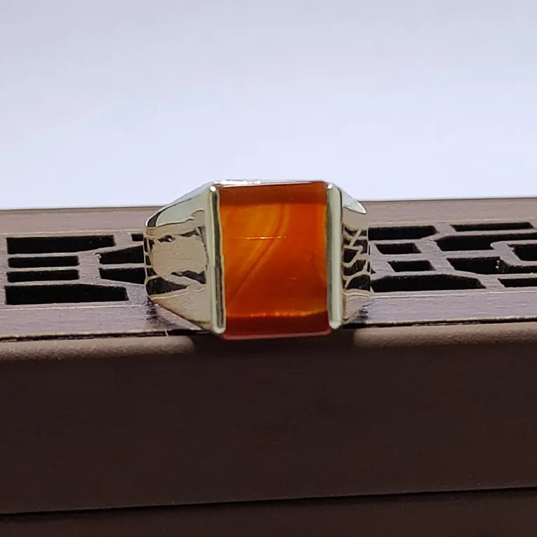 Real Aqeeq Turkish Silver (Chandi) Ring For Men’s