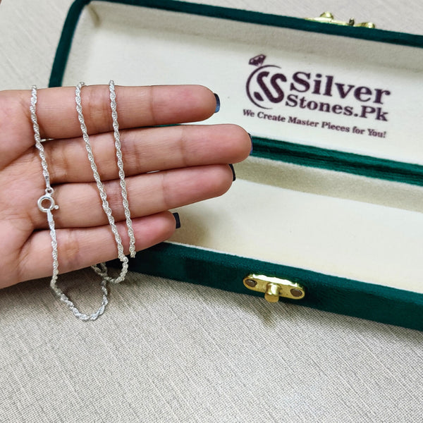 Buy Italian 925 Silver (Chandi) 2 mm Rope Chain – Silver Jewelry in ...