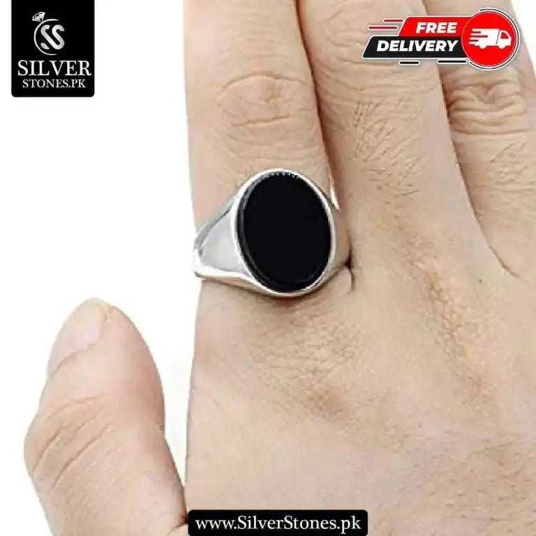 Real Aqeeq Turkish Silver (Chandi) Ring For Men’s – SilverStones.Pk