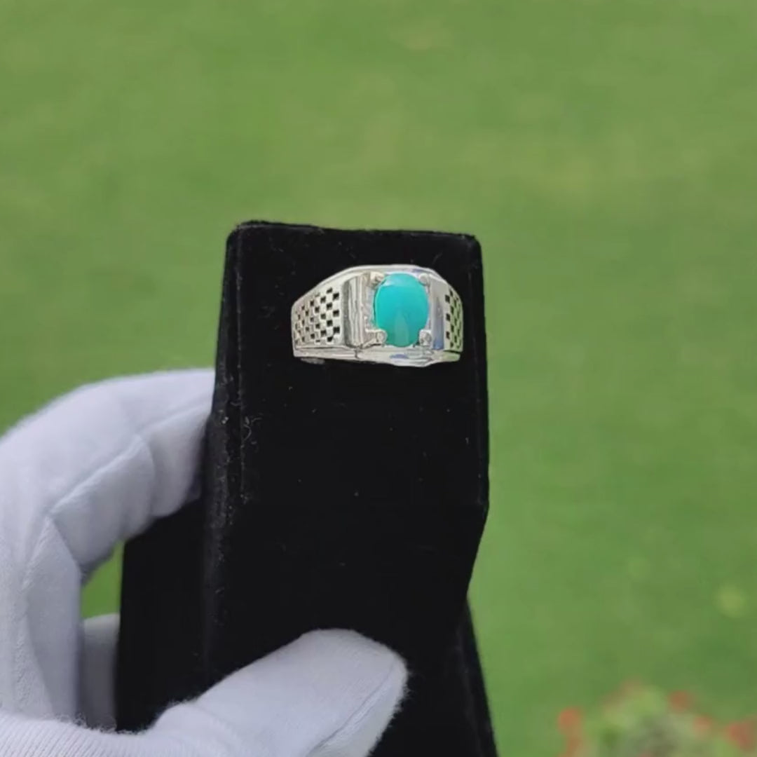 Real Shajri Feroza Silver (Chandi) Ring! – SilverStones.Pk